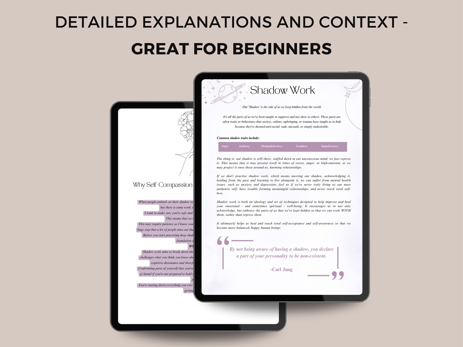 Digital Shadow Work Journal | Printable Shadow Work Workbook for ...