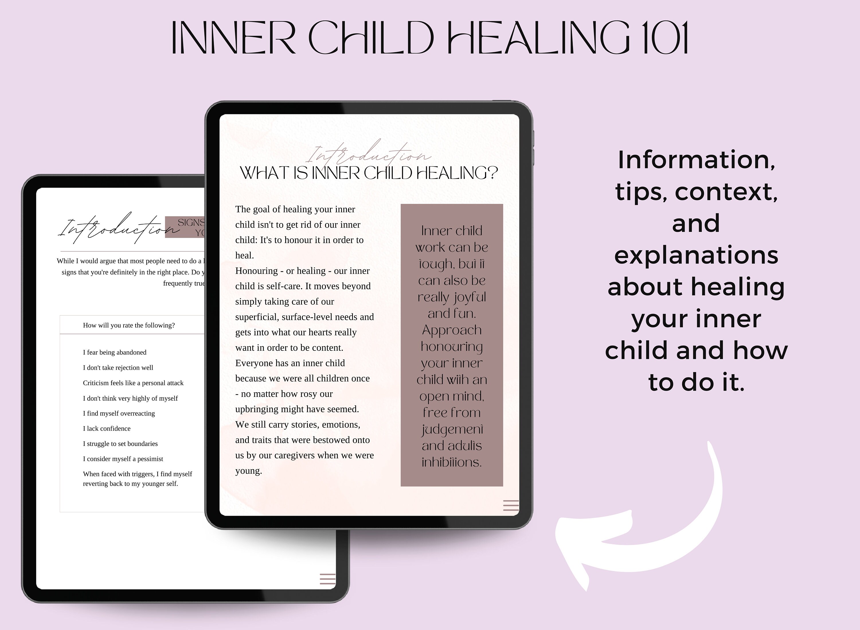 Inner Child Journal | Printable Inner Child Workbook, Inner Child ...