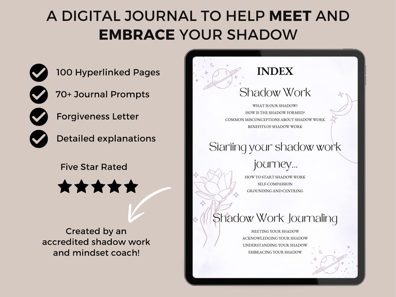 Digital Shadow Work Journal | Printable Shadow Work Workbook for ...