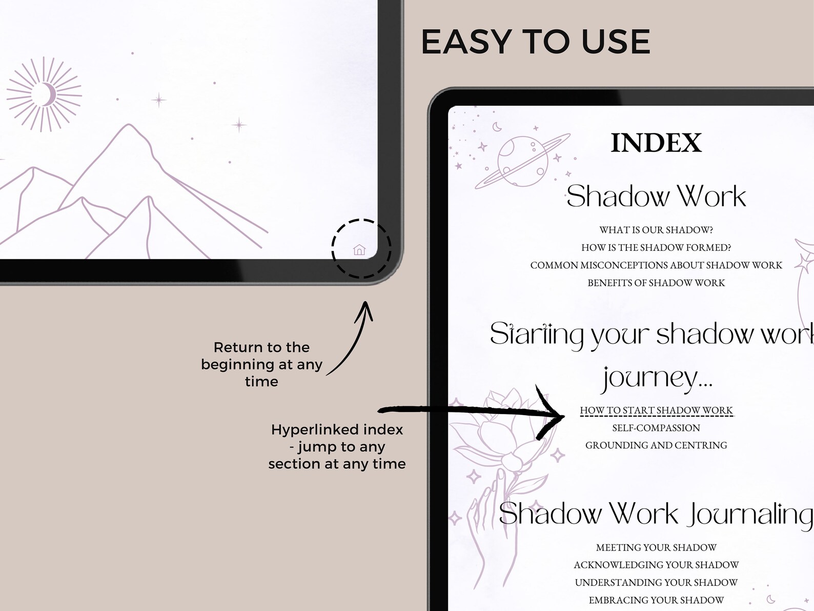 Digital Shadow Work Journal | Printable Shadow Work Workbook for ...