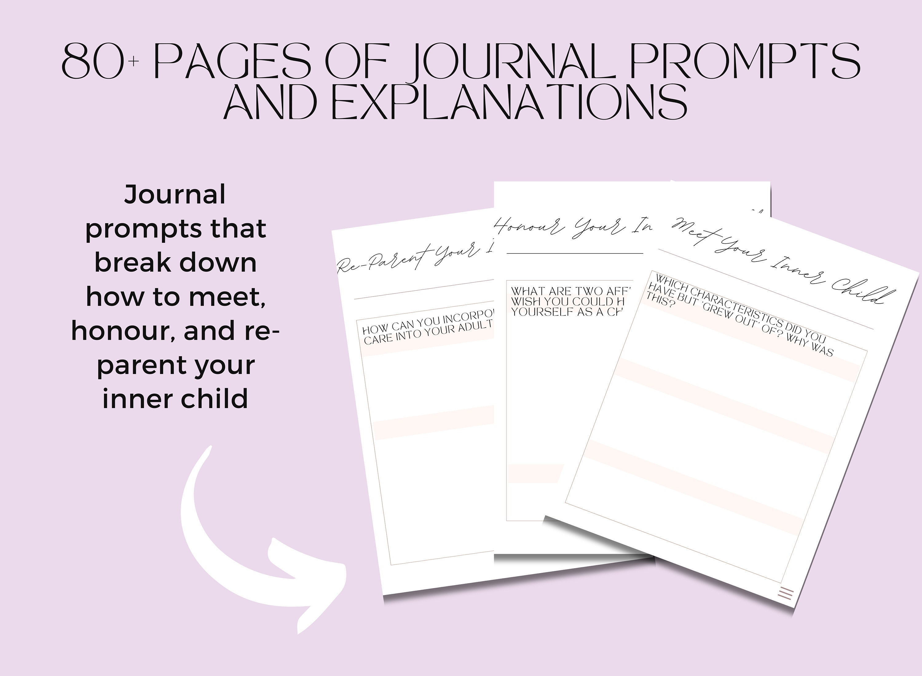 Inner Child Journal | Printable Inner Child Workbook, Inner Child ...