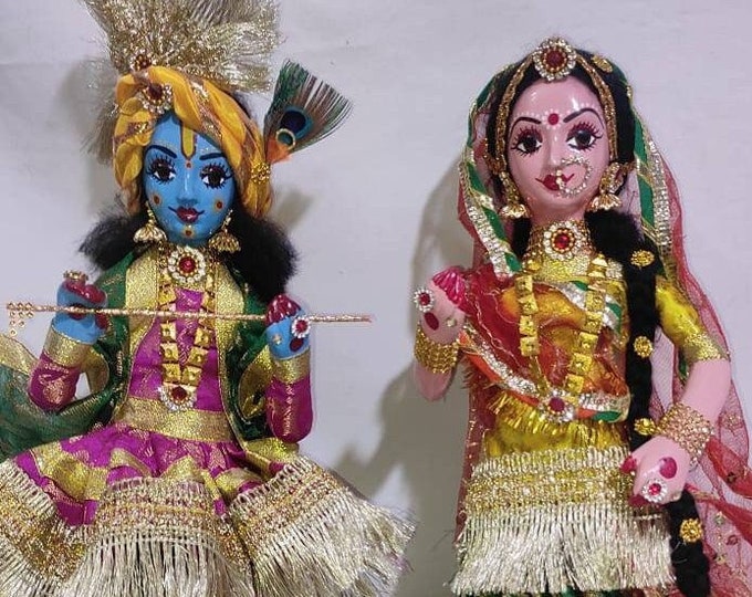 Radha Krishna Doll/statue - Divine Power - Etsy