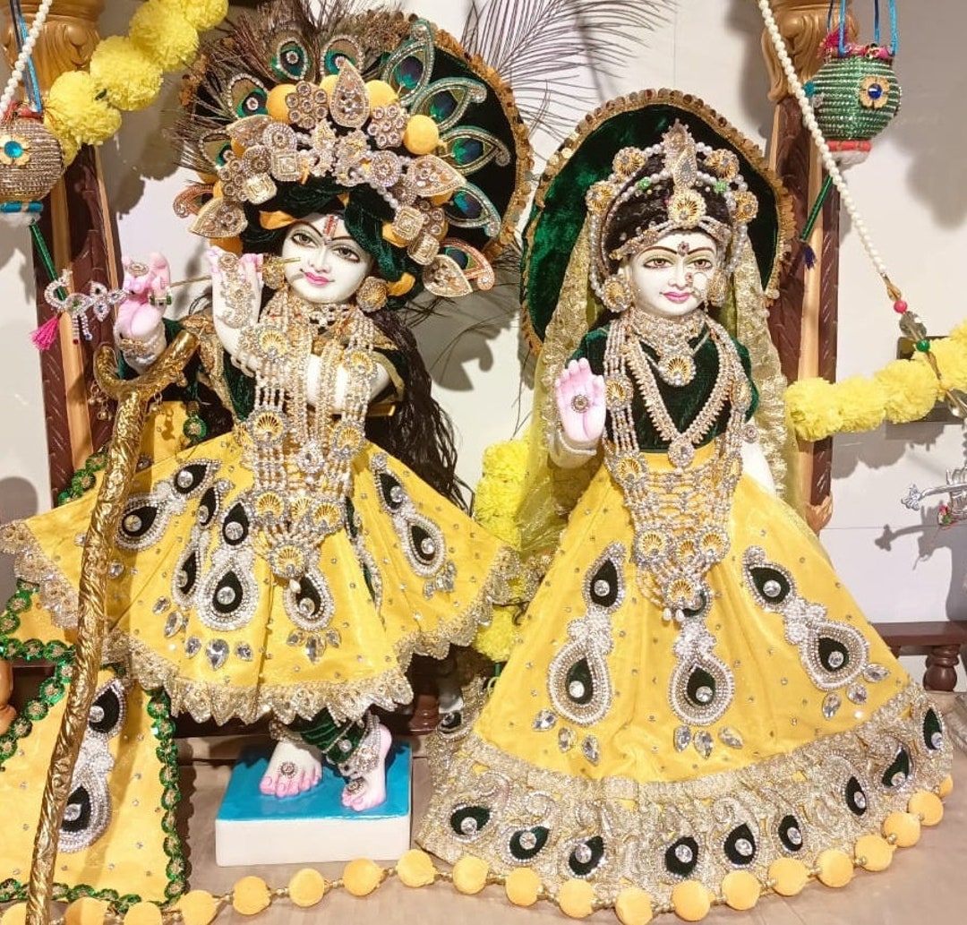 Radha Krishna Jodi Dress High Quality Handwork - Etsy