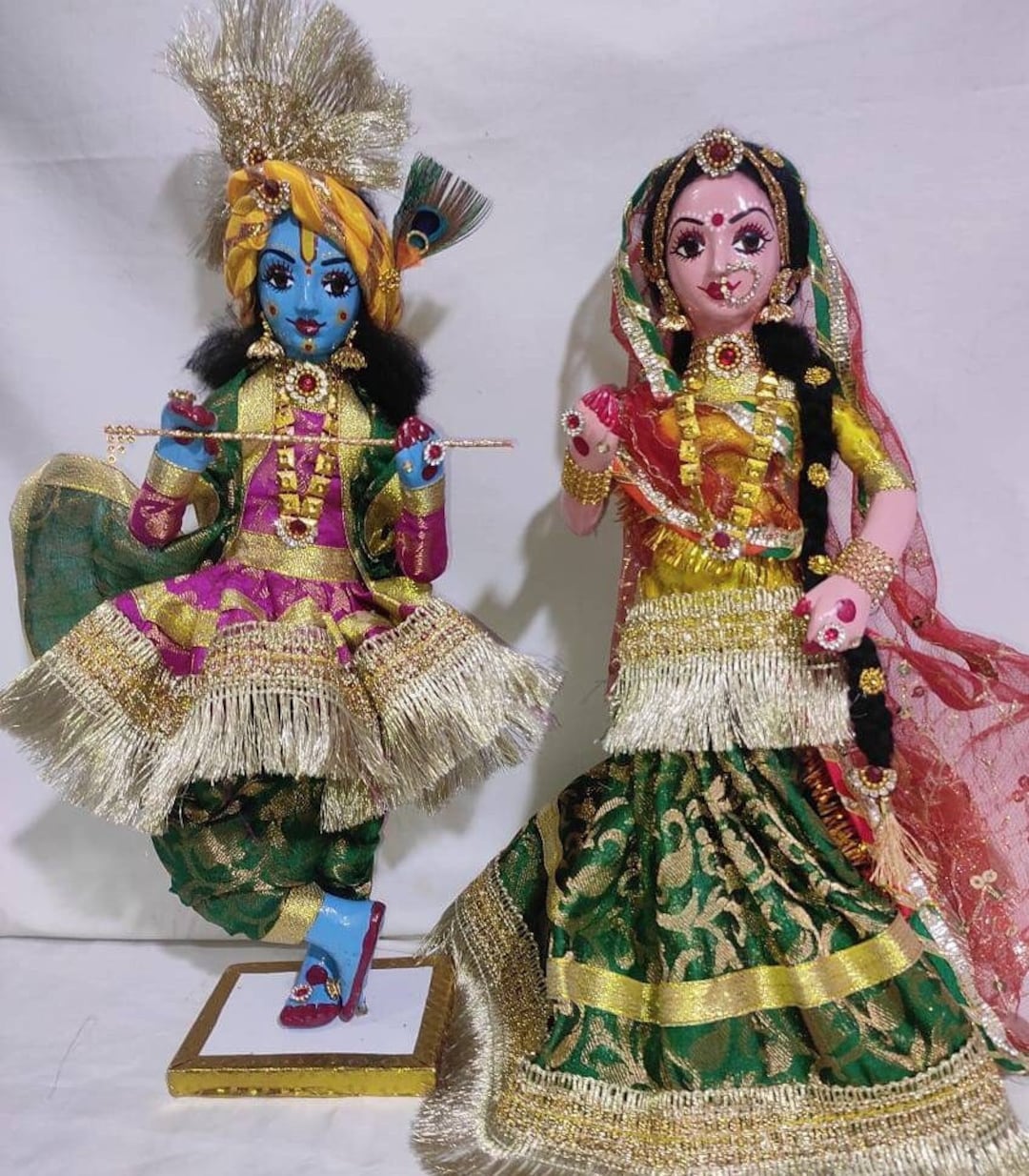 Radha Krishna Doll/statue - Divine Power - Etsy