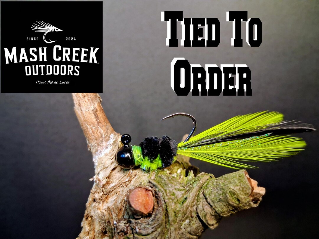 MCO "black Beetle" Feather Tail Pan Fish Jig - Etsy