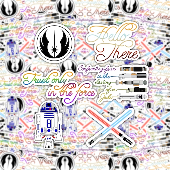 Jedi Sticker Pack Star Wars Vinyl Sticker GLOSSY | Etsy