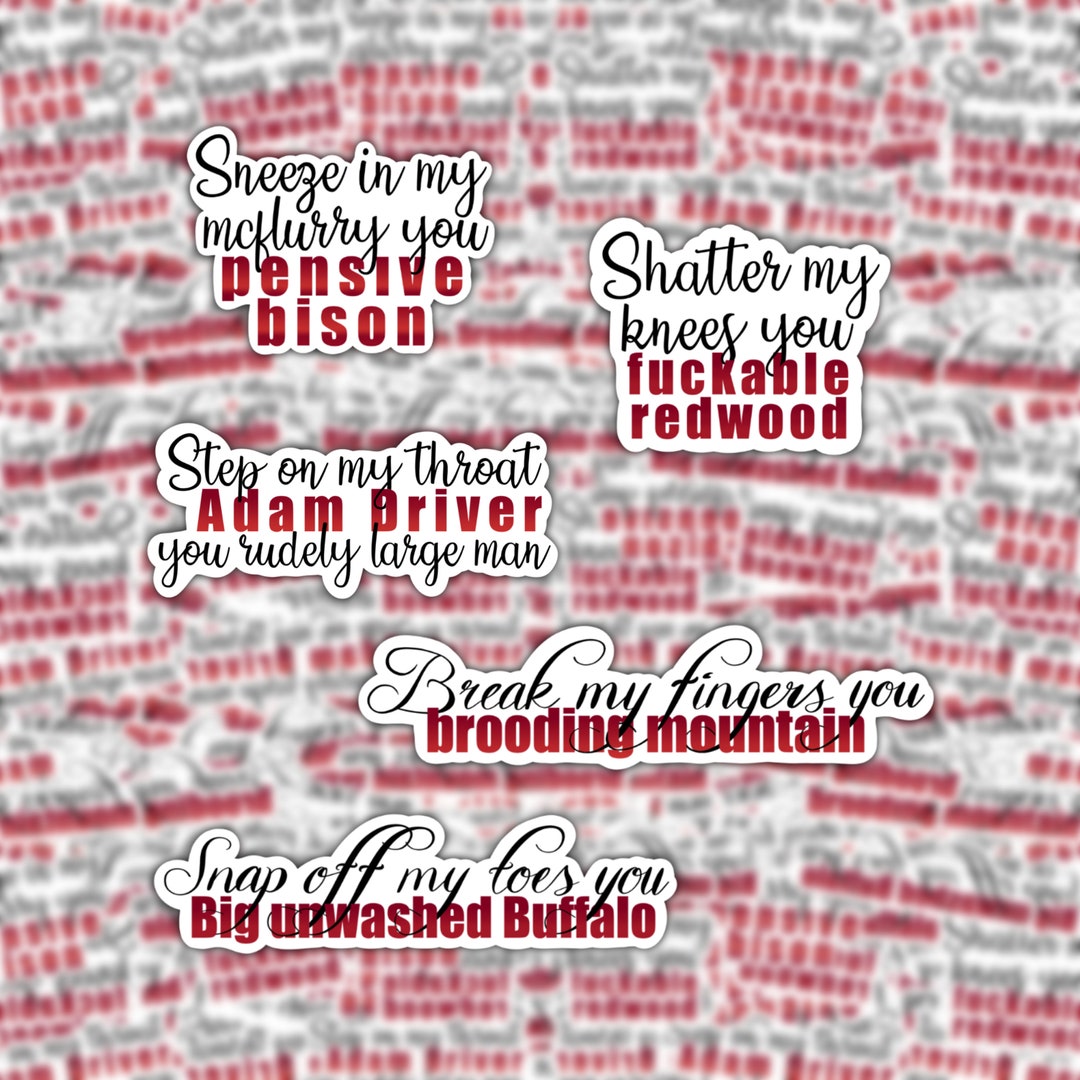 John Oliver Sticker Pack | Adam Driver Quotes | Vinyl Sticker | GLOSSY ...