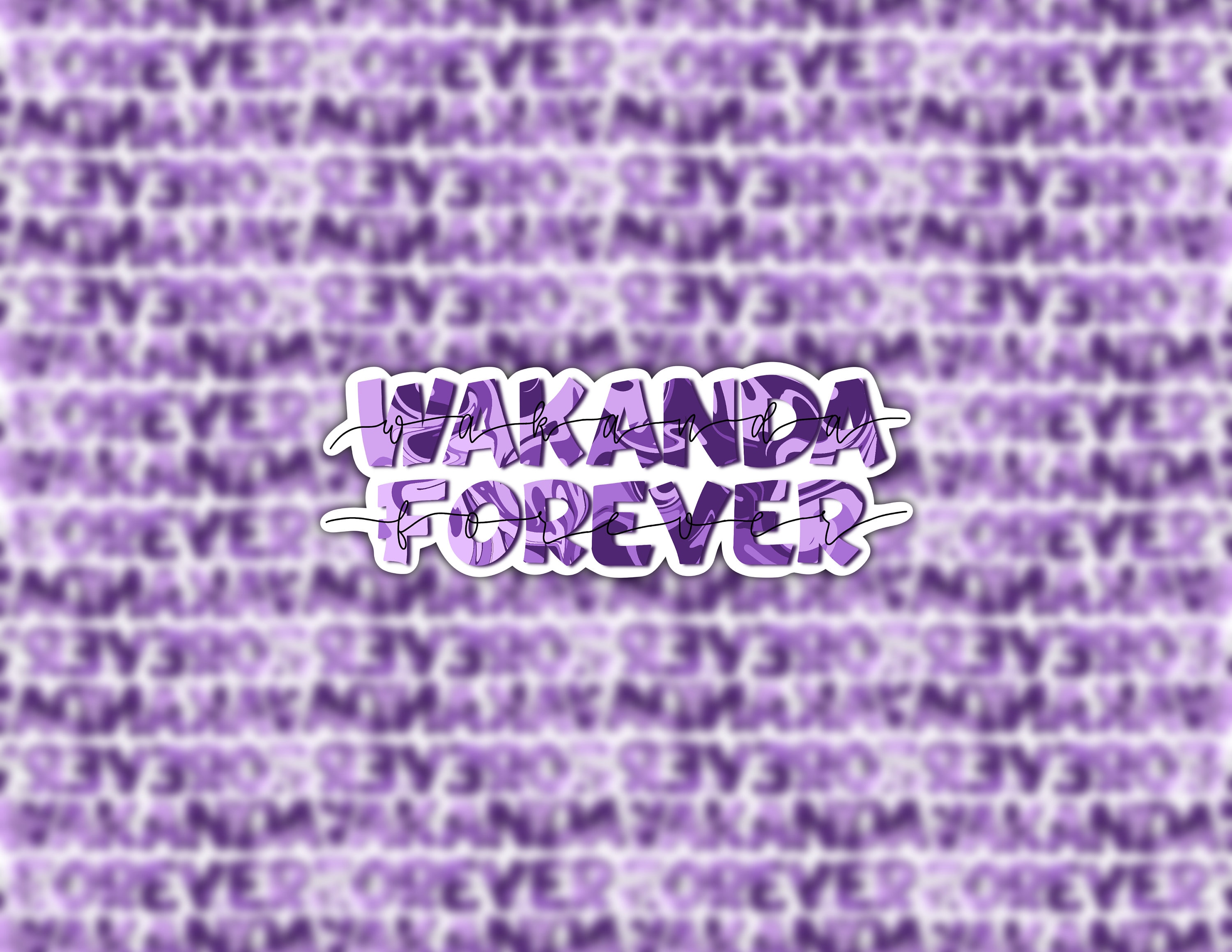 Wakanda Forever Sticker Black Panther Marvel Avengers | Etsy