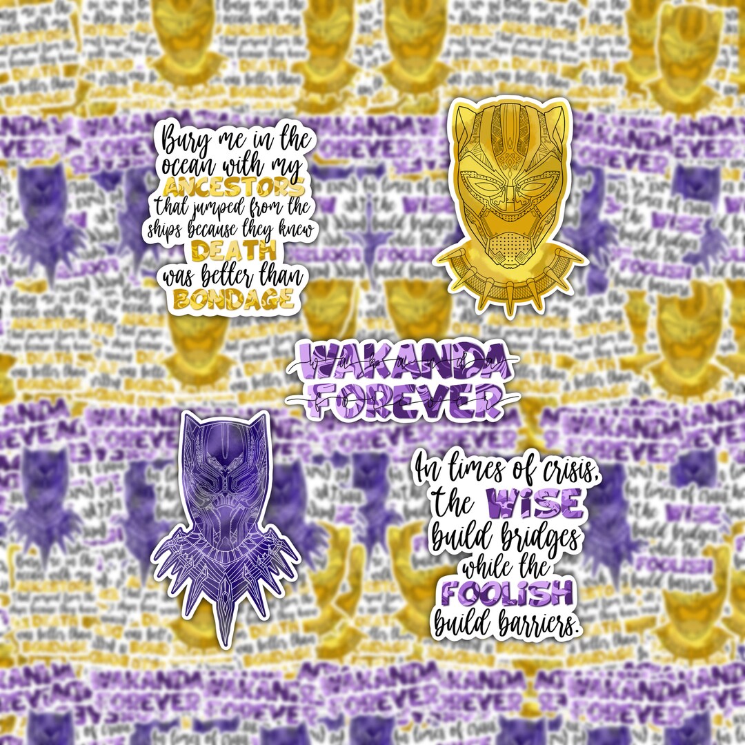 Black Panther X Killmonger Sticker Pack Marvel Avengers Vinyl Sticker ...