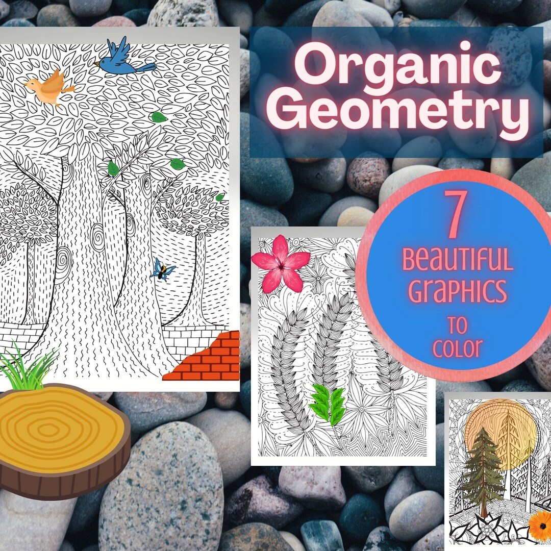 Organic Geometry Coloring Pages - Etsy