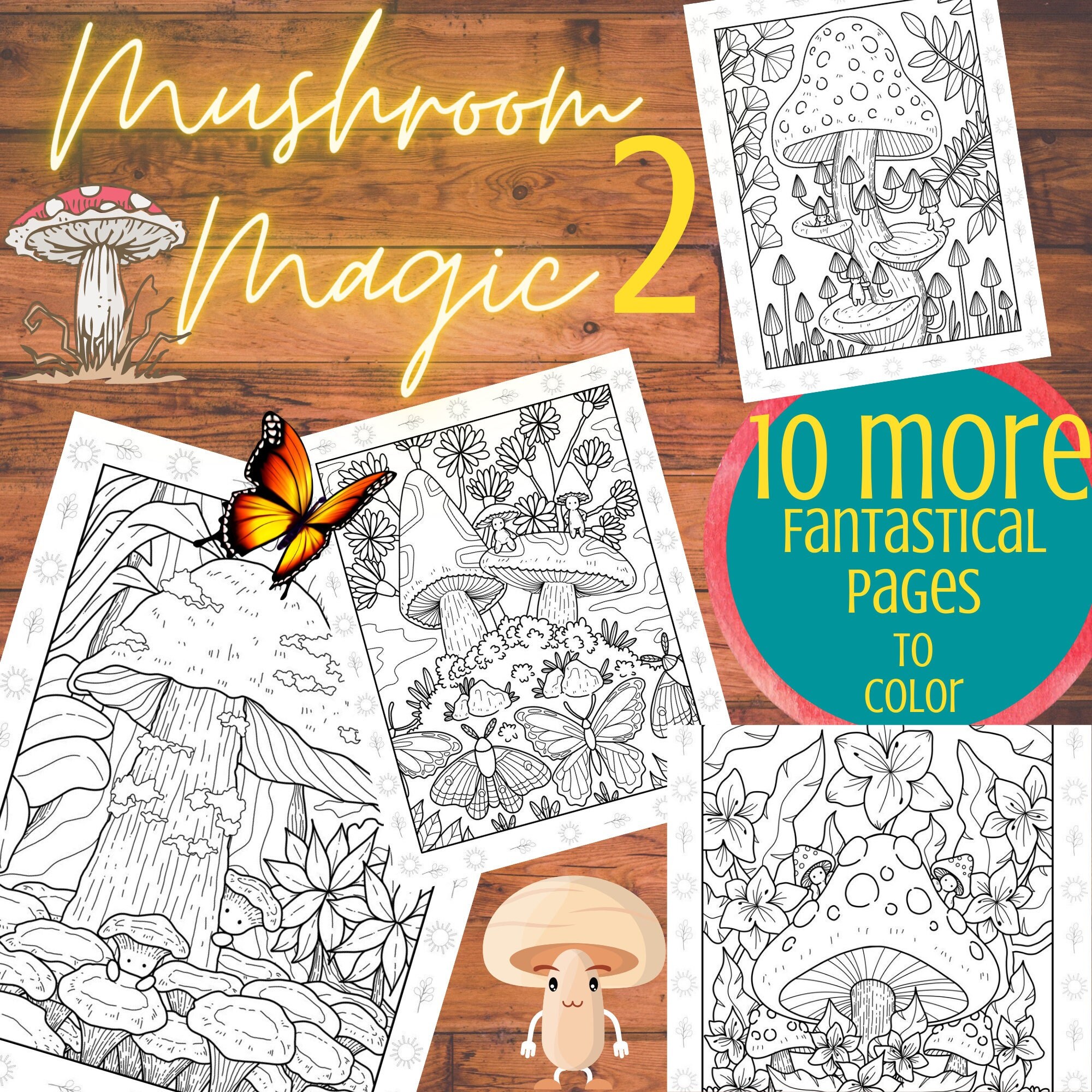 Forest Magic Mushroom Coloring Pages Magic Mushrooms Fly Agaric
