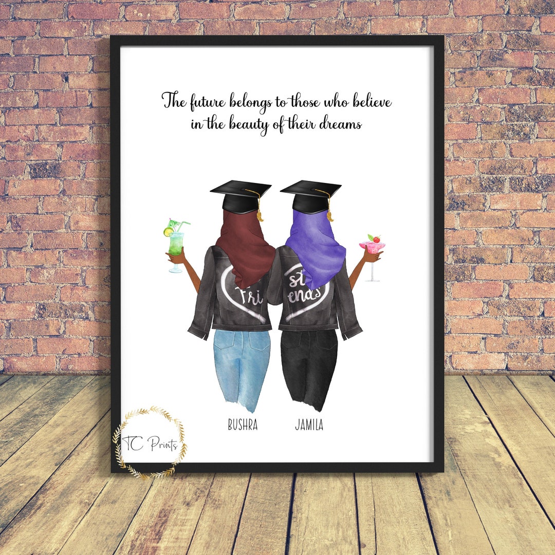 Muslim Graduation | Graduation Print | Best Friend Print | Graduation ...