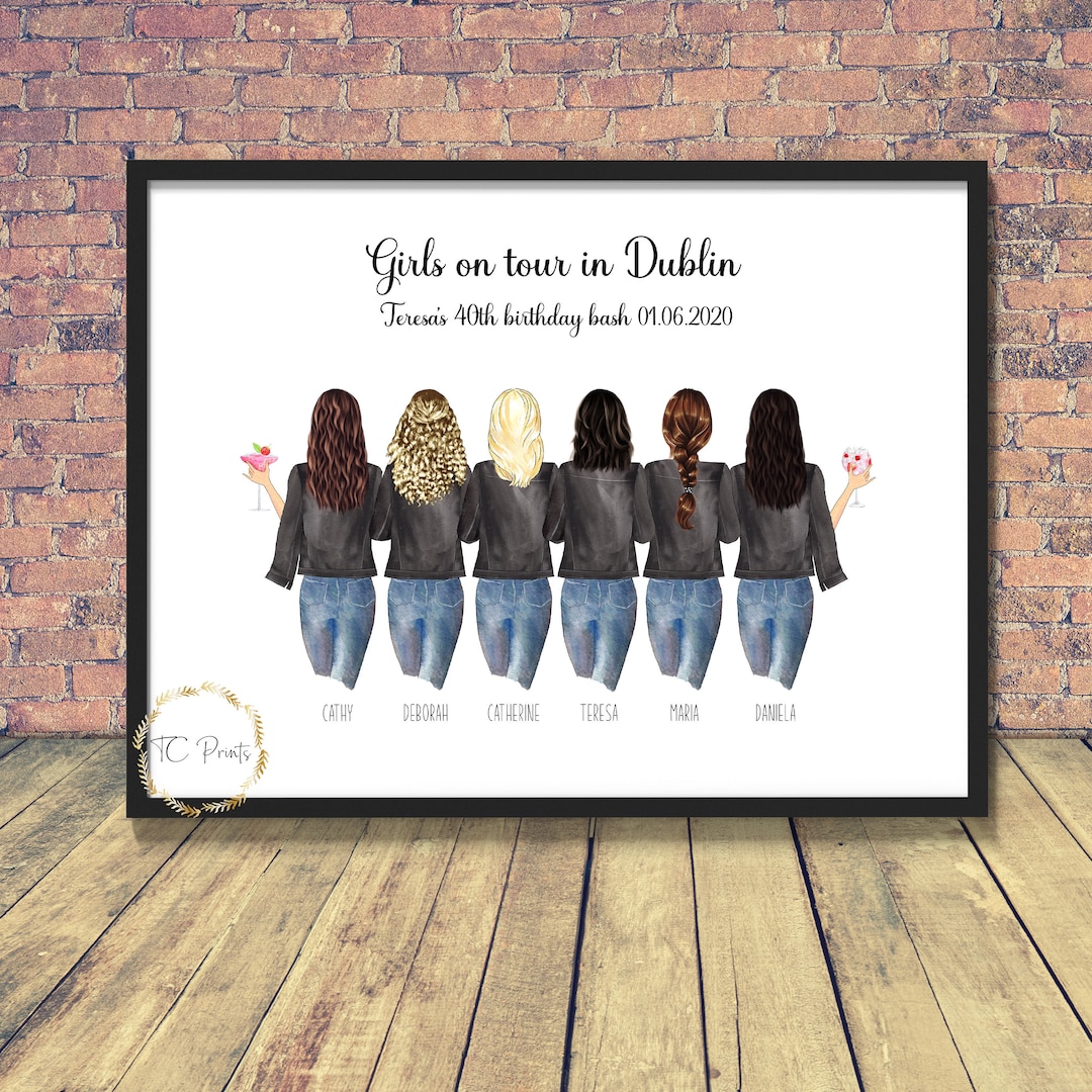 Personalized Best Friend Print - Art Custom Friend Prints. - Etsy