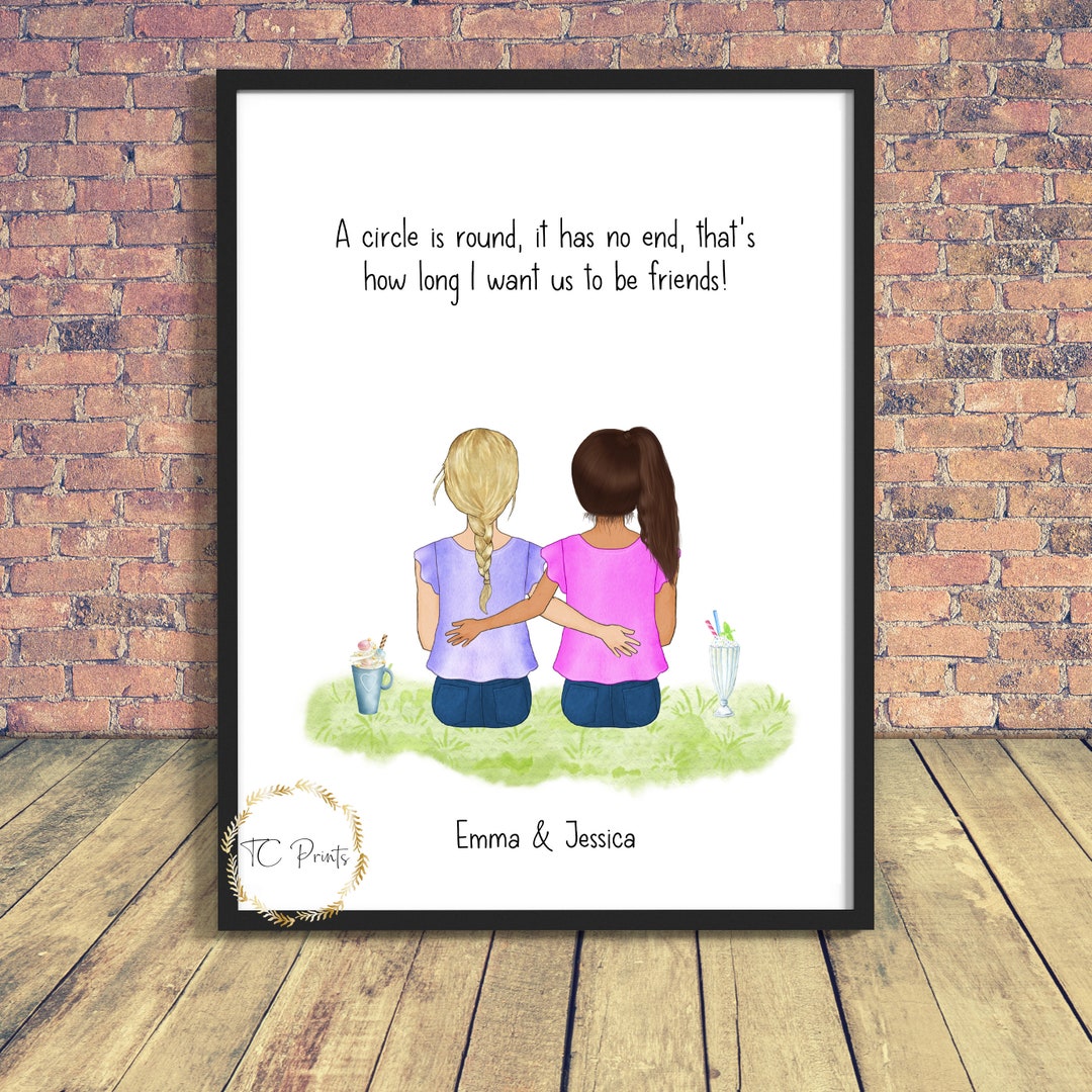 Kids Best Friend Print | Childhood Friendship | Kids Birthday Gift ...