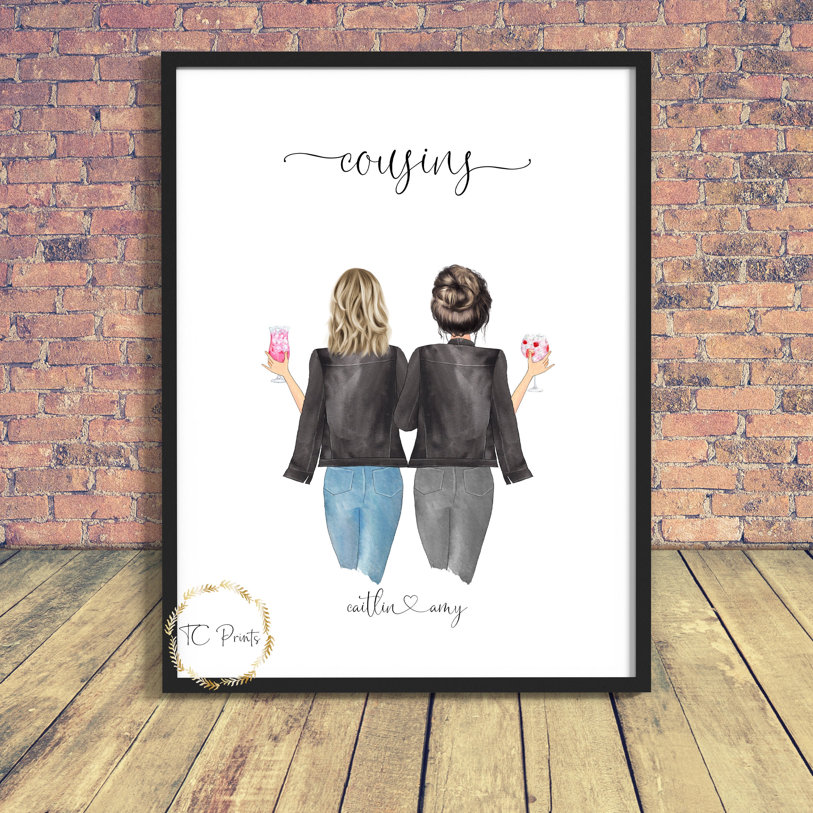Cousin Print Sister Print Best Friend Print Sisterly - Etsy