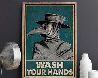 Vintage Plague Doctor Poster - Etsy