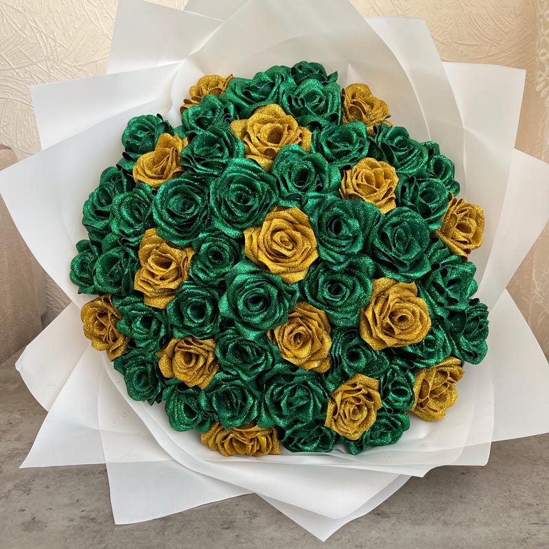Glitter Roses Bouquet - Etsy