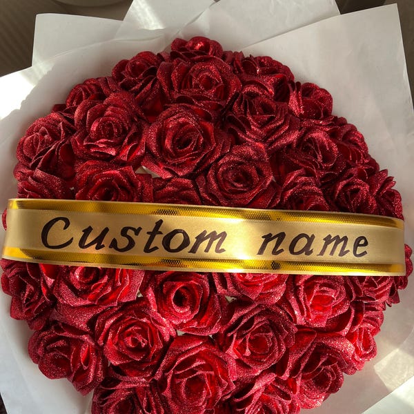 Ribbon Rose Bouquet - Etsy