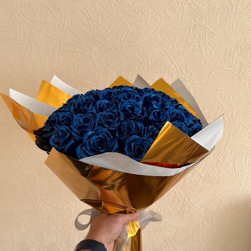 Glitter Roses Bouquet - Etsy