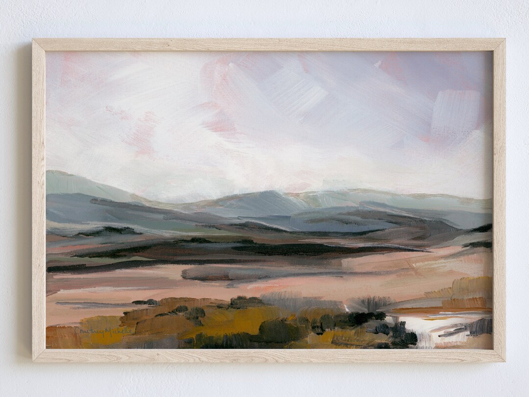 Landscape Acrylic Painting Fine Art Print Abstract Landscape - Etsy