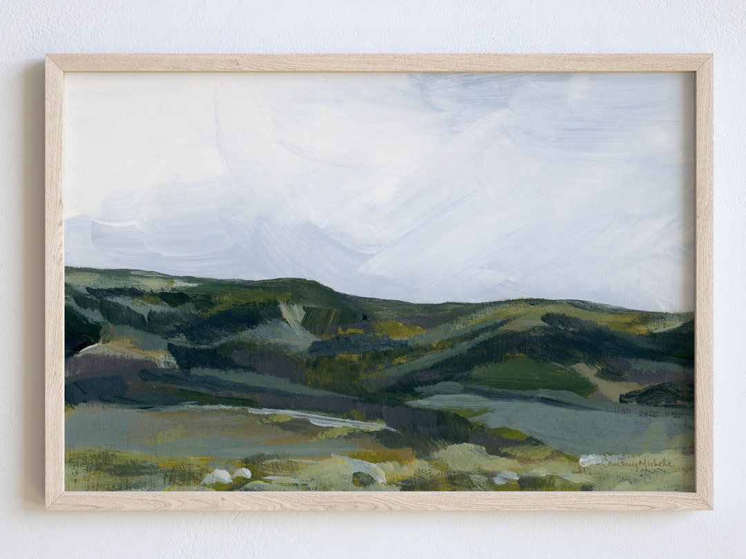 Landscape Acrylic Painting Fine Art Print Abstract Landscape - Etsy