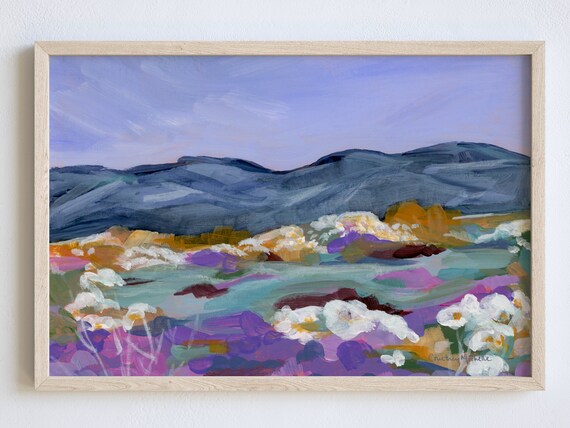 Landscape Acrylic Painting Fine Art Print Abstract Landscape | Etsy