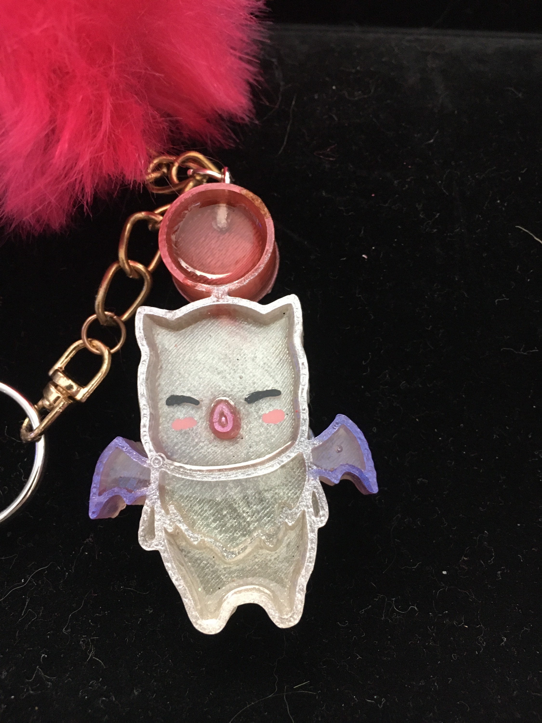 FF Kupo Moogle Cute Creature Character Keychain with Pom Pom | Etsy