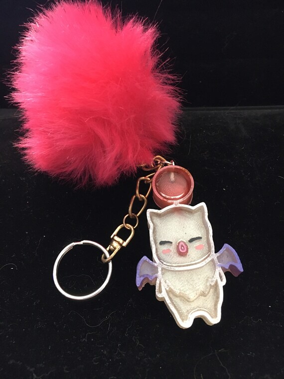 FF Kupo Moogle Cute Creature Character Keychain With Pom Pom - Etsy