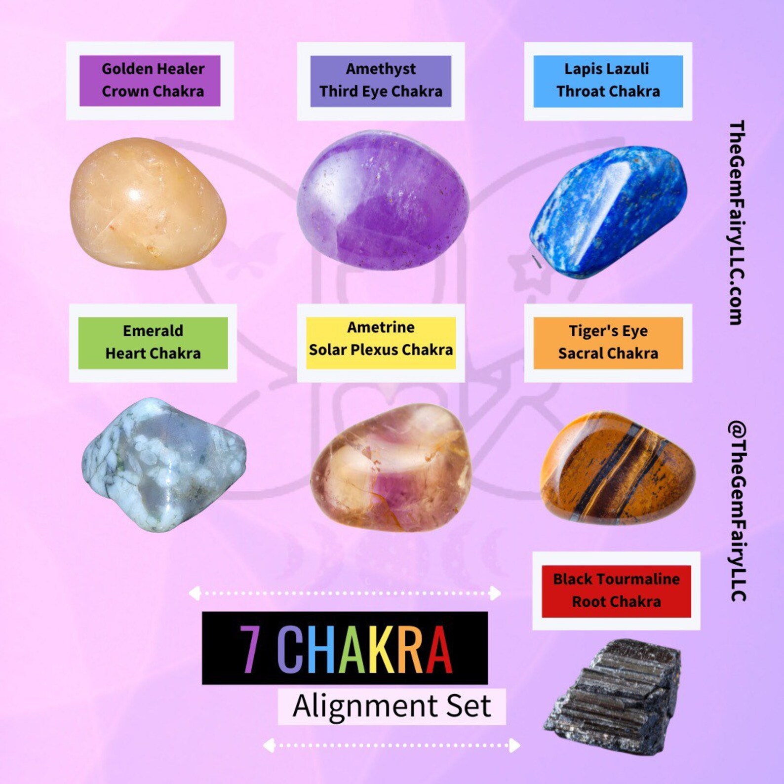 7 Chakra Alignment Set - Crystal Set - Etsy