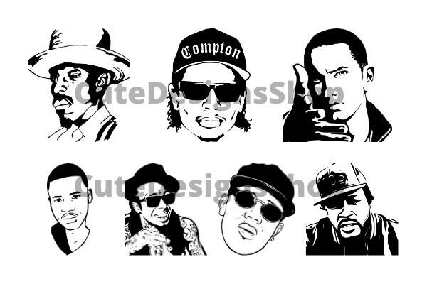 Rappers svg png jpg dxf ai eps / Cricut Machine / Instant | Etsy