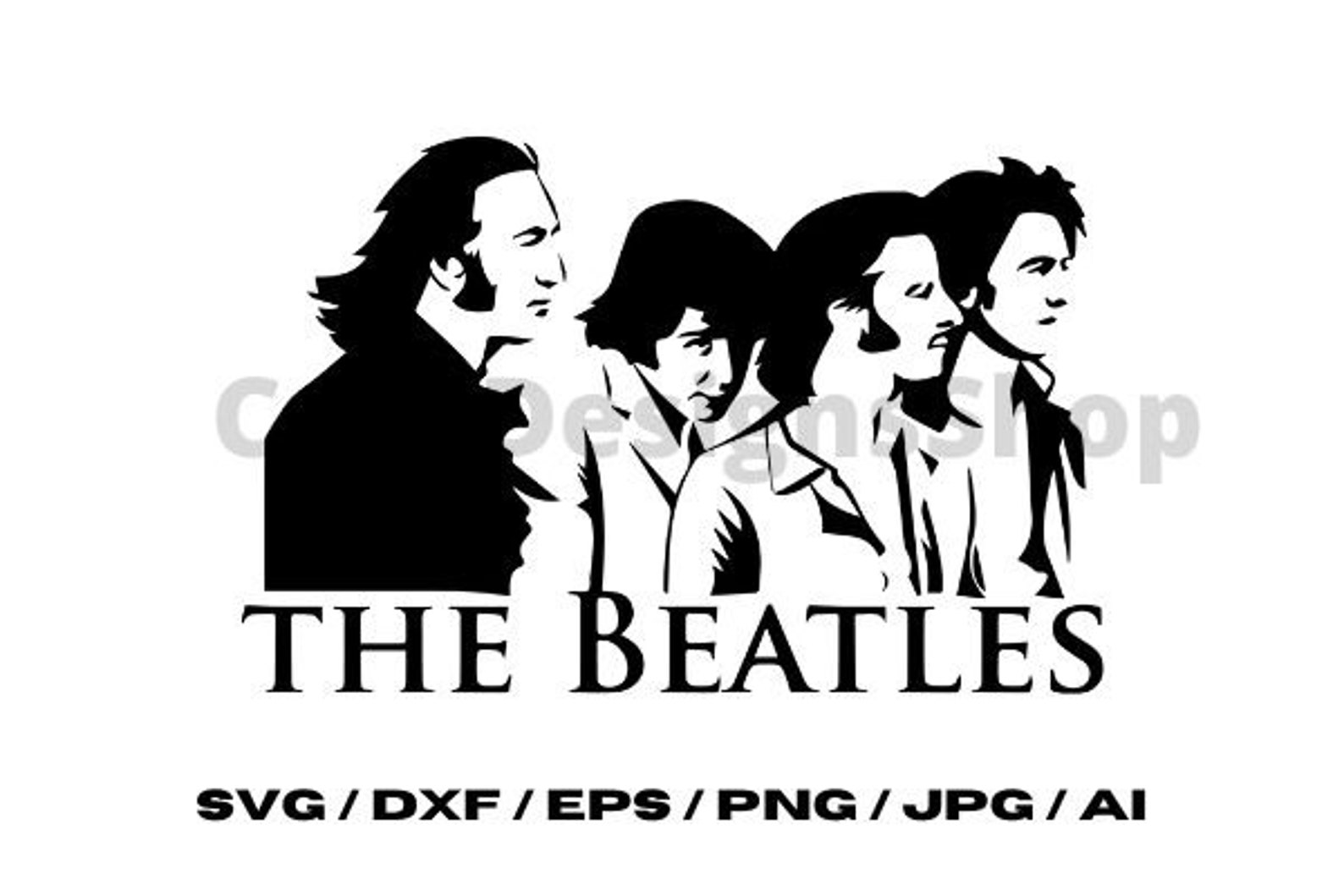 The Beatles Silhouette svg png jpg dxf ai eps / Cricut | Etsy