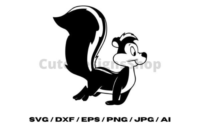 Pepe Le Pew svg png jpg dxf ai eps / Cricut Machine / | Etsy