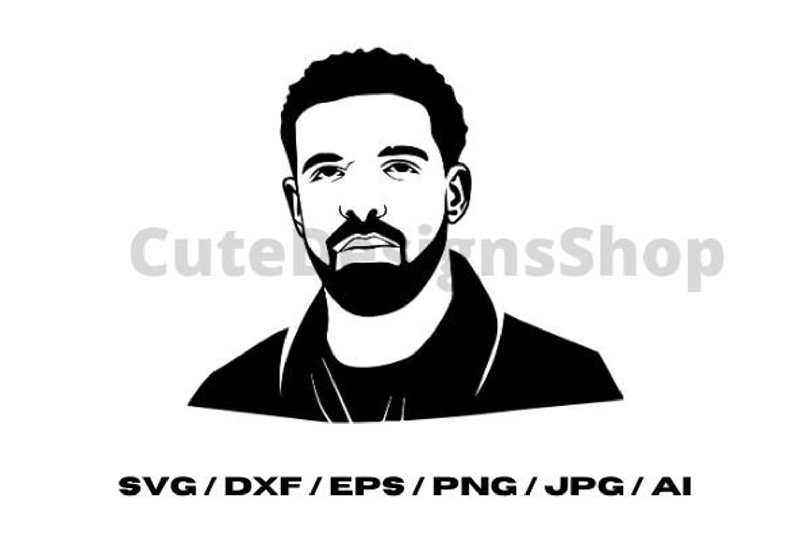 Drake svg png jpg dxf ai eps / Cricut Machine / Instant | Etsy