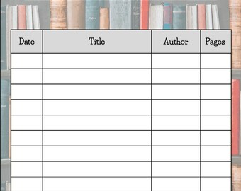 Printable Tbr List - Etsy