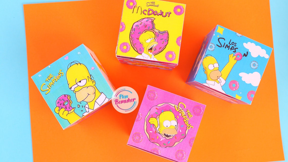 4 Homer Simpson Printable Boxes - Etsy