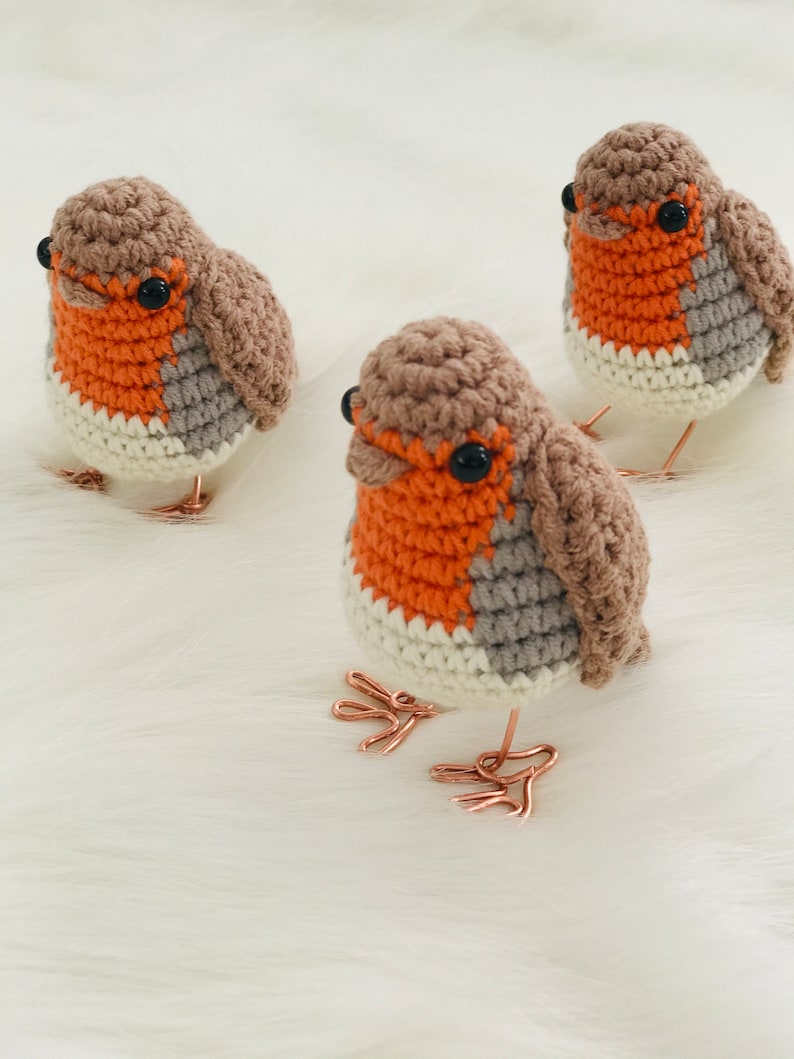 Crochet Animal Red Robin | Crochet Toy | Crochet Bird for Home Decor ...