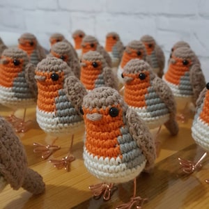 Crochet Animal Red Robin | Crochet Toy | Crochet Bird for Home Decor ...