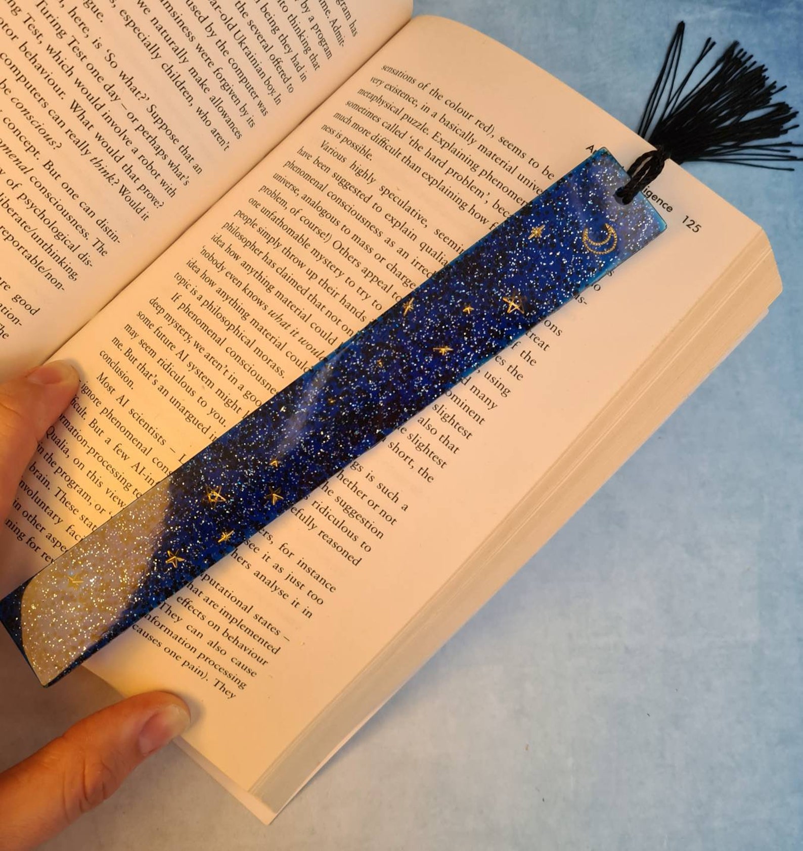 Starry Skies Bookmark Moon Stars Galaxy Space Celestial Lunar | Etsy