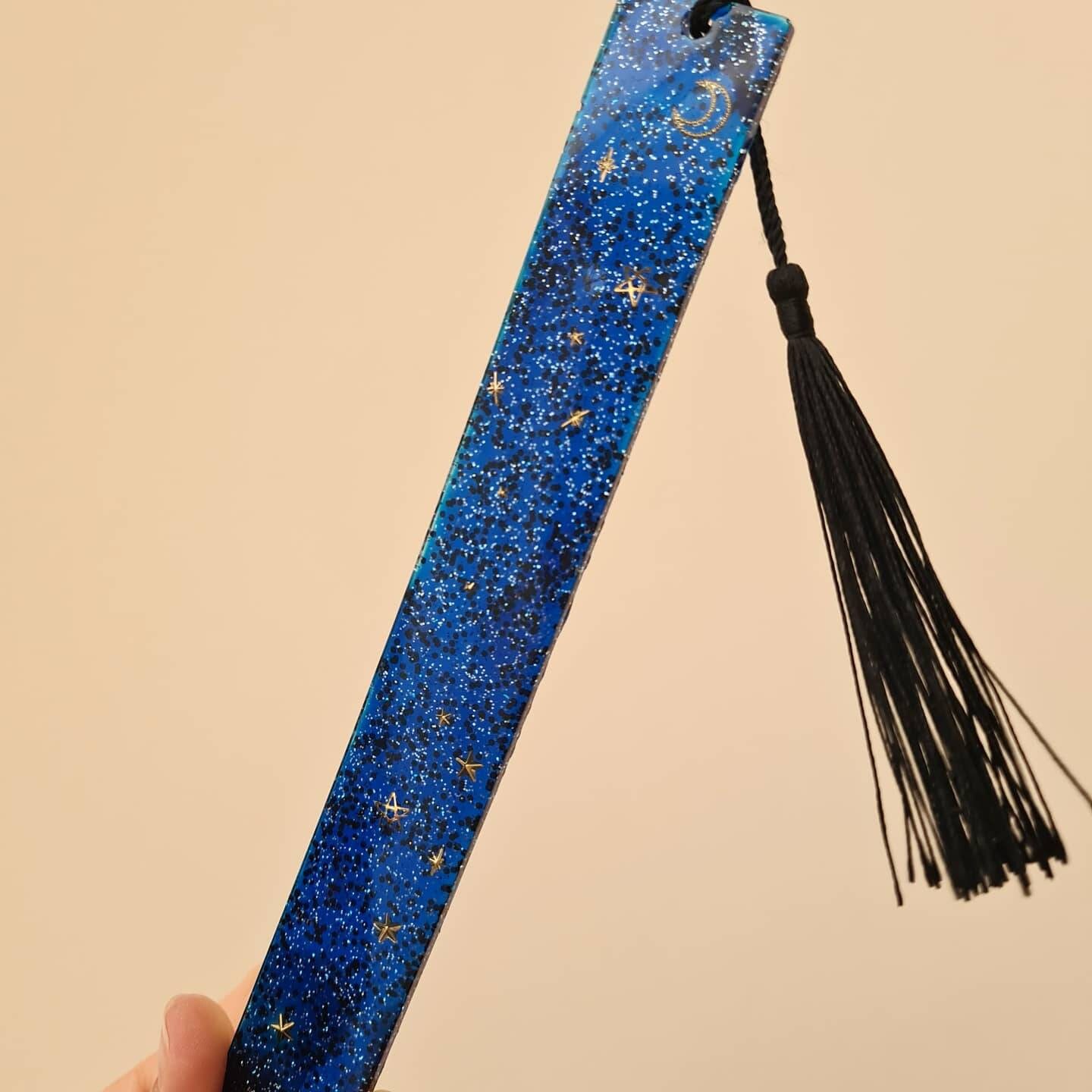 Starry Skies Bookmark Moon Stars Galaxy Space Celestial Lunar Astrology ...