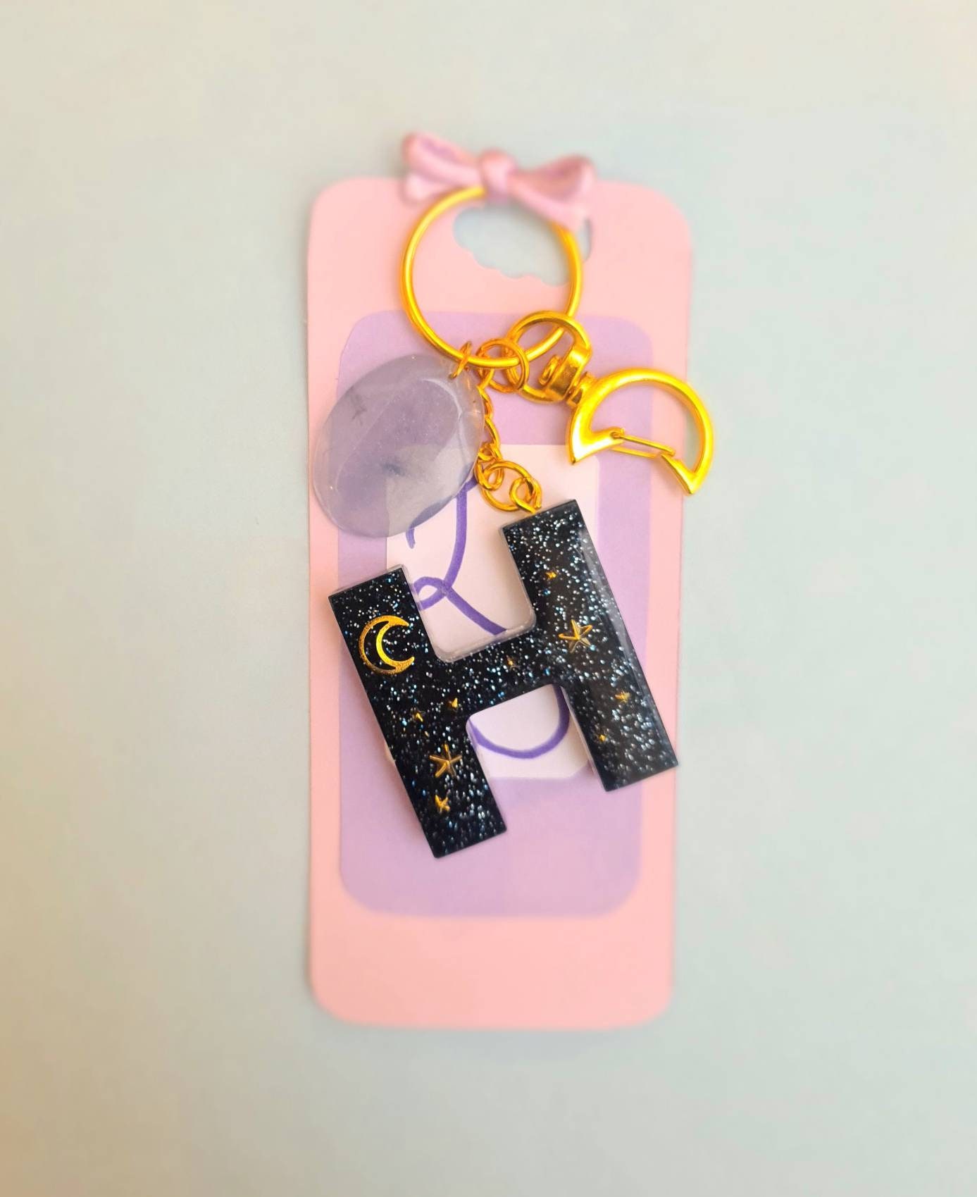 Starry Skies Keychain Night Sky Stars Astrology Moon Keyring ...