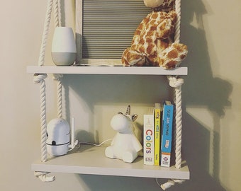 Hanging Rope Shelf - Etsy