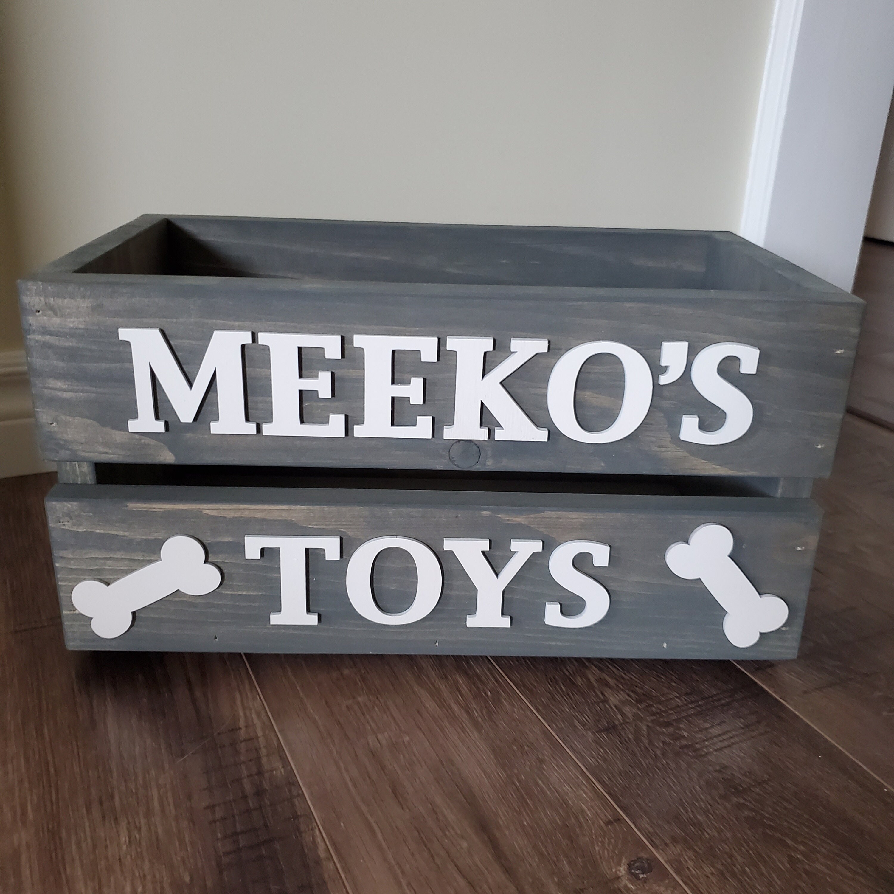 Personalized Large Wooden Dog Box Dog Box Dog Toy Crate | Etsy Canada