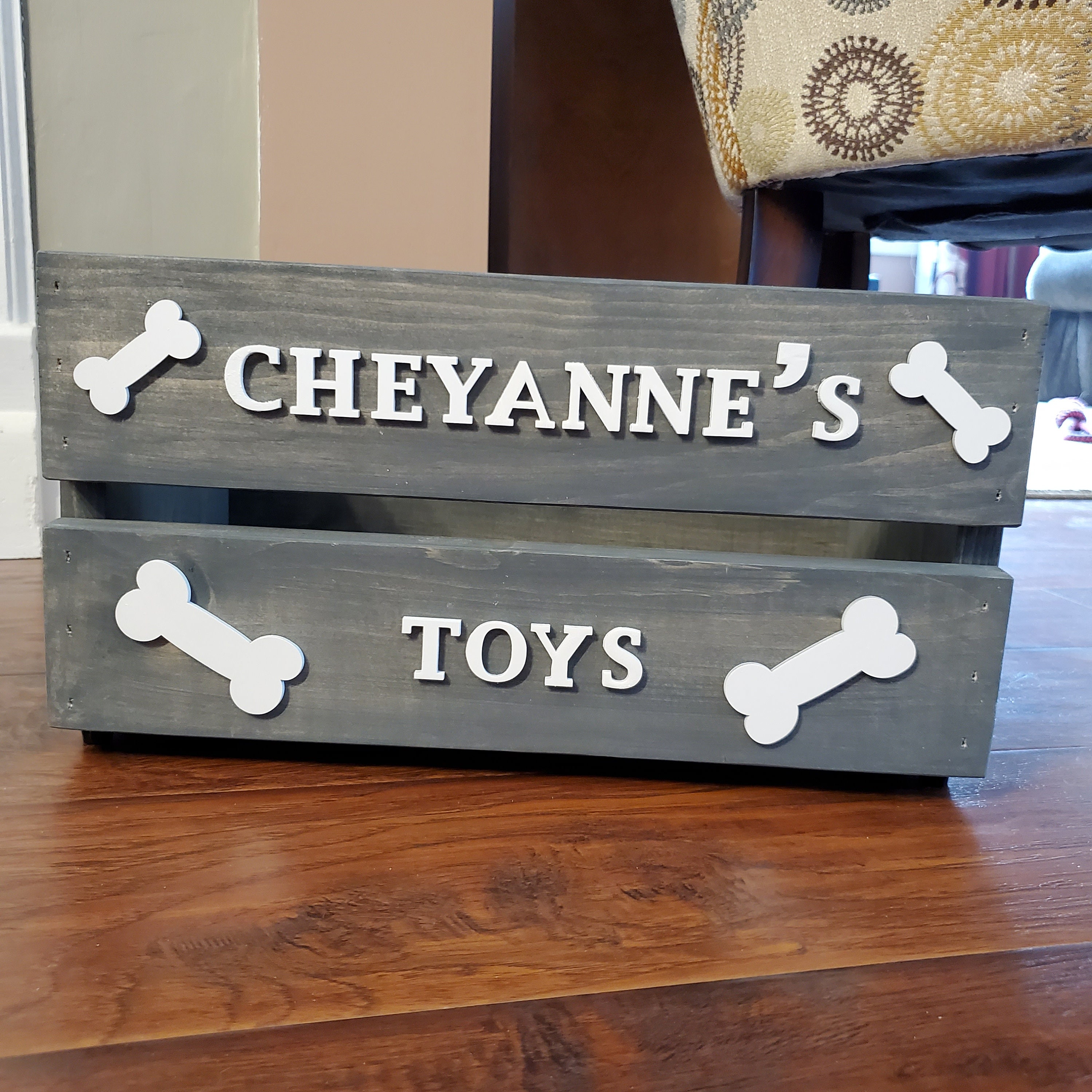 Personalized Large Wooden Dog Box Dog Box Dog Toy Crate | Etsy Canada
