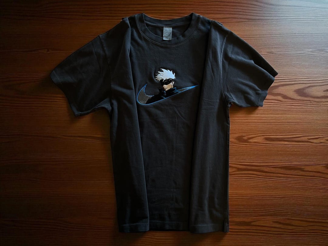 Embroidered Gojo Oversized T-shirt | Jujutsu Kaisen Inspired Streetwear ...