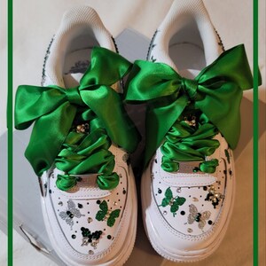 Adult: Hand Painted Midsection/ Swoosh, Custom Design Bedazzled AF1 for ...