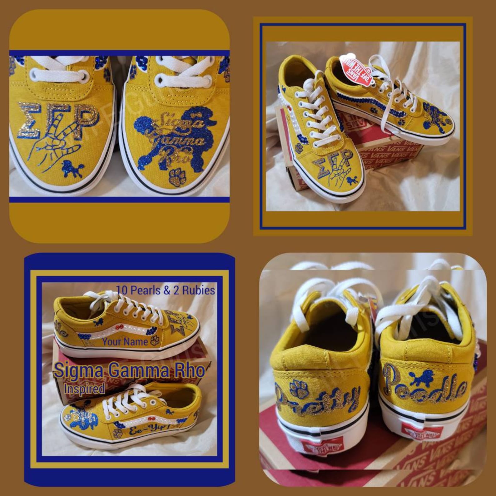 2 Rubies and 10 Pearls Sigma Gamma Rho Inspired Custom - Etsy