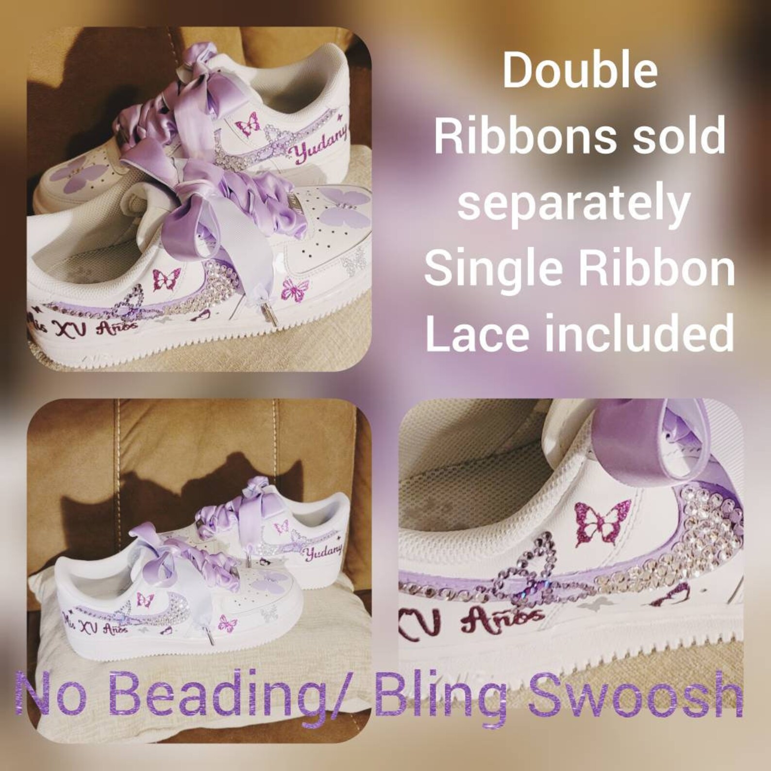 Custom Design Bedazzled AF1 for Quinceañera/ Mis XV Años/ - Etsy