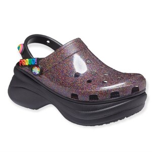 Pride Crocs, Unisex Size 9 Women/ 7 Mens, Black, Rainbow Transparent - Etsy