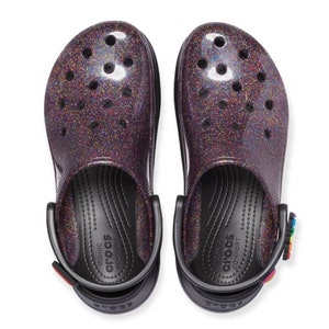 Pride Crocs, Unisex Size 9 Women/ 7 Mens, Black, Rainbow Transparent - Etsy