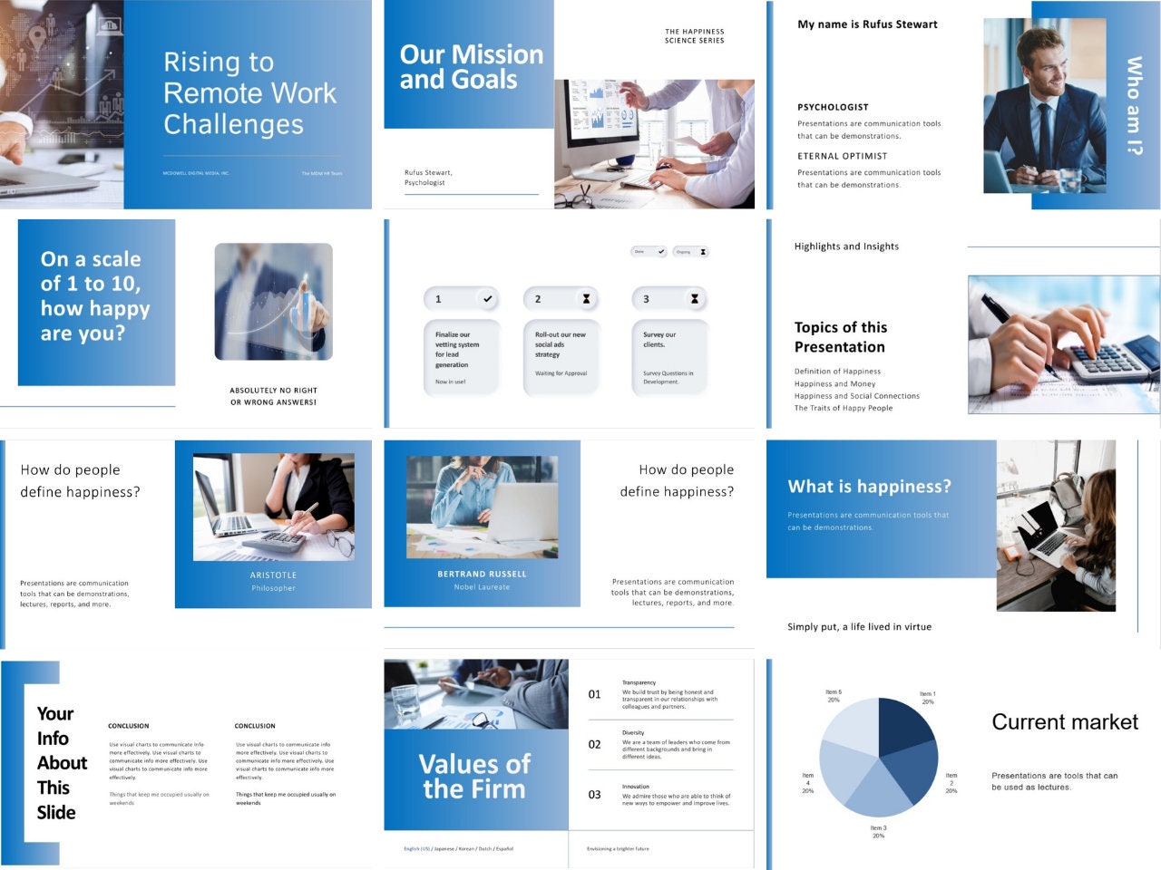 Modern Minimal Power Point Template, Editable Power Point Template ...